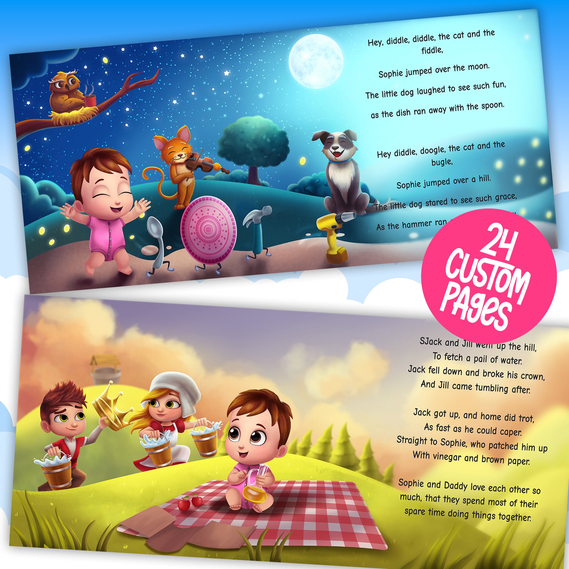 Personalized nursery rhymes storybook for babies | Custom baby nursery ...