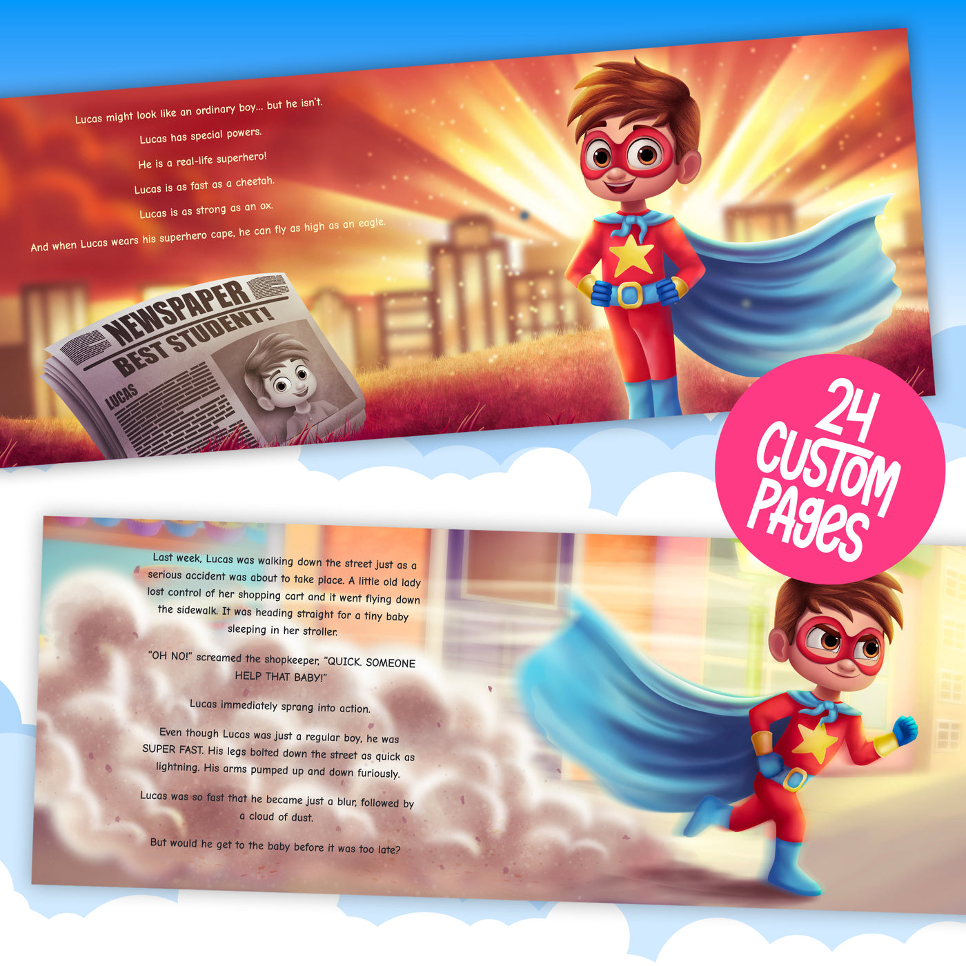 Personalised Super Hero Children's Book Gift for Boys — Story Bug