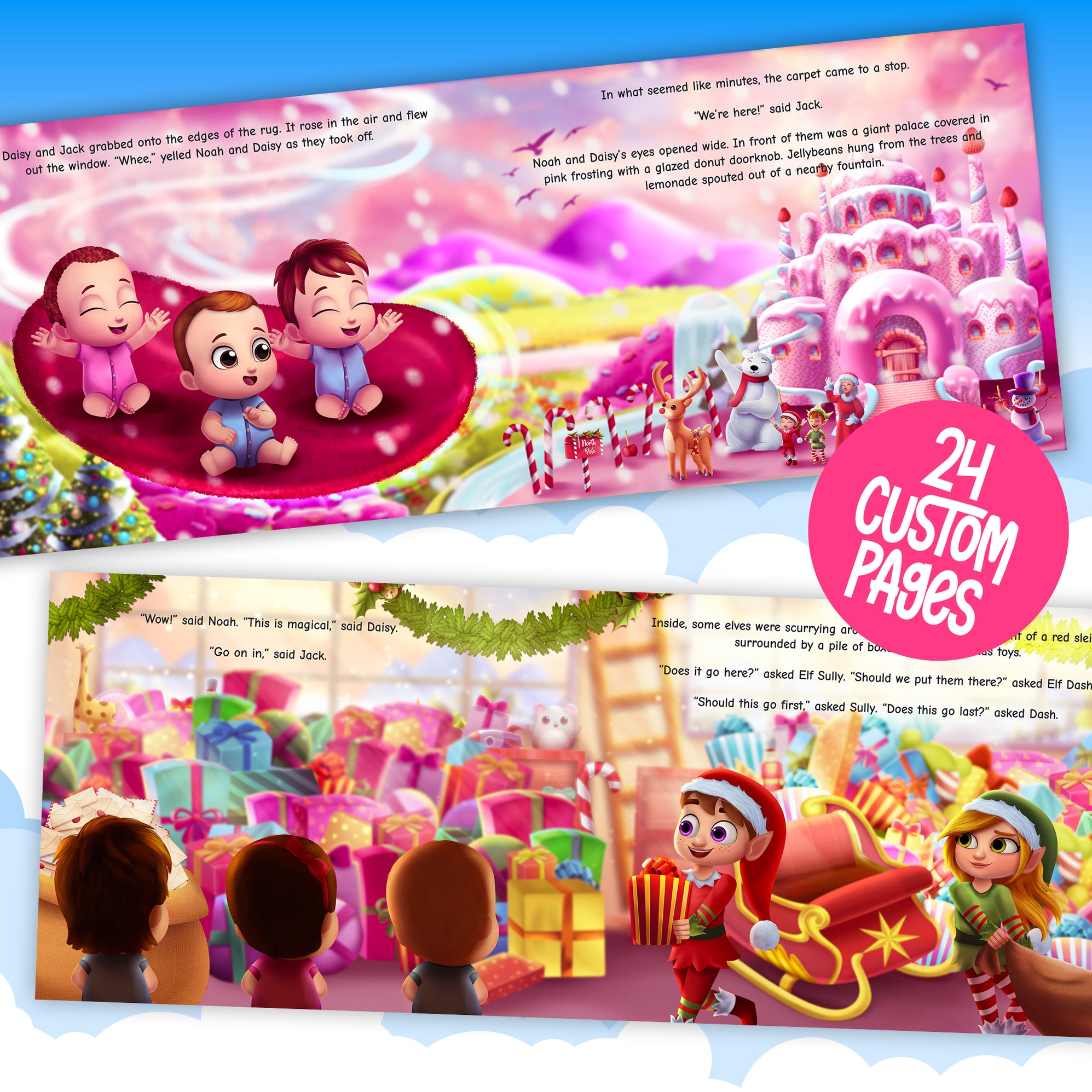 Elf Adventure Personalised Baby Book | Personalised Christmas Gift Book ...