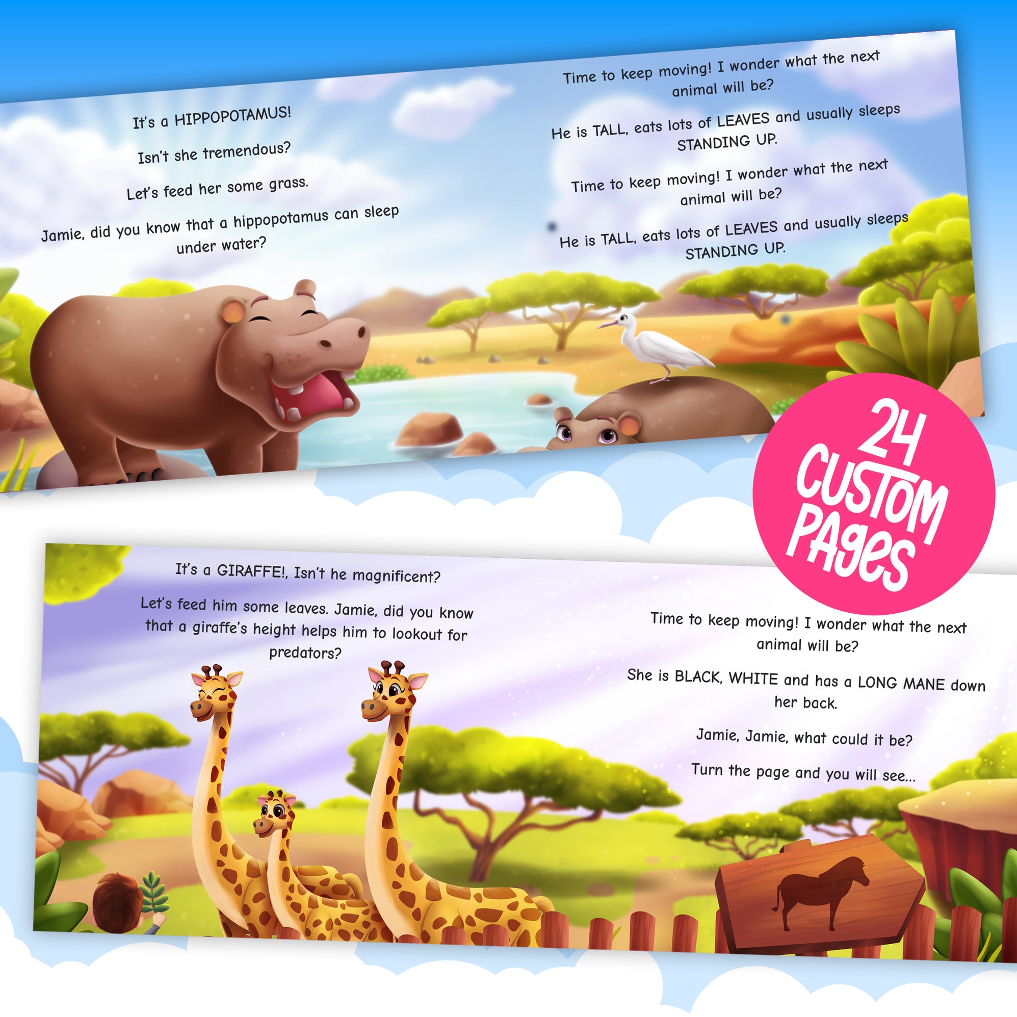 Personalized Children's Book Magical Zoo Tour with cute animals — Story Bug