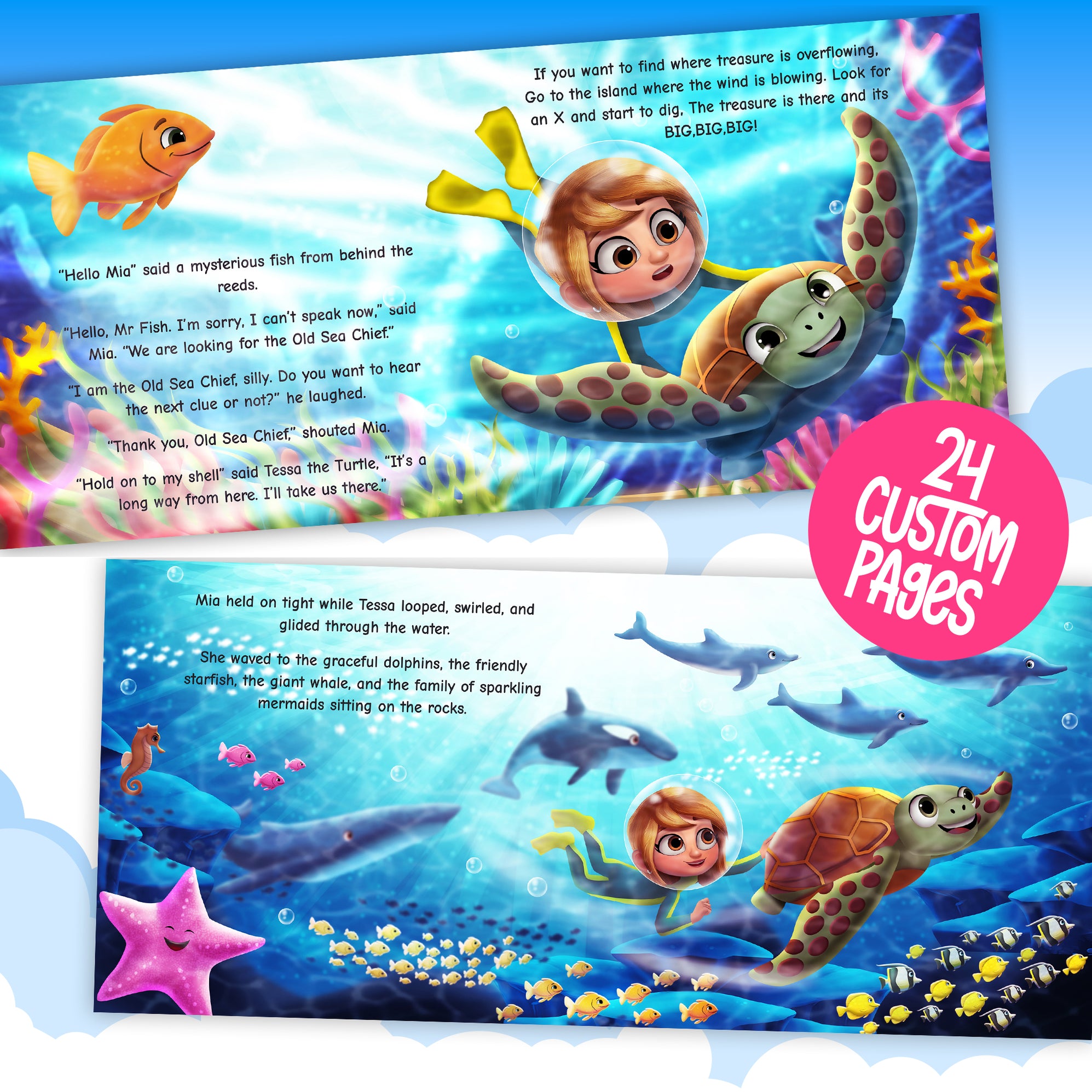 Custom childrens book magical underwater adventure | Underwater ...