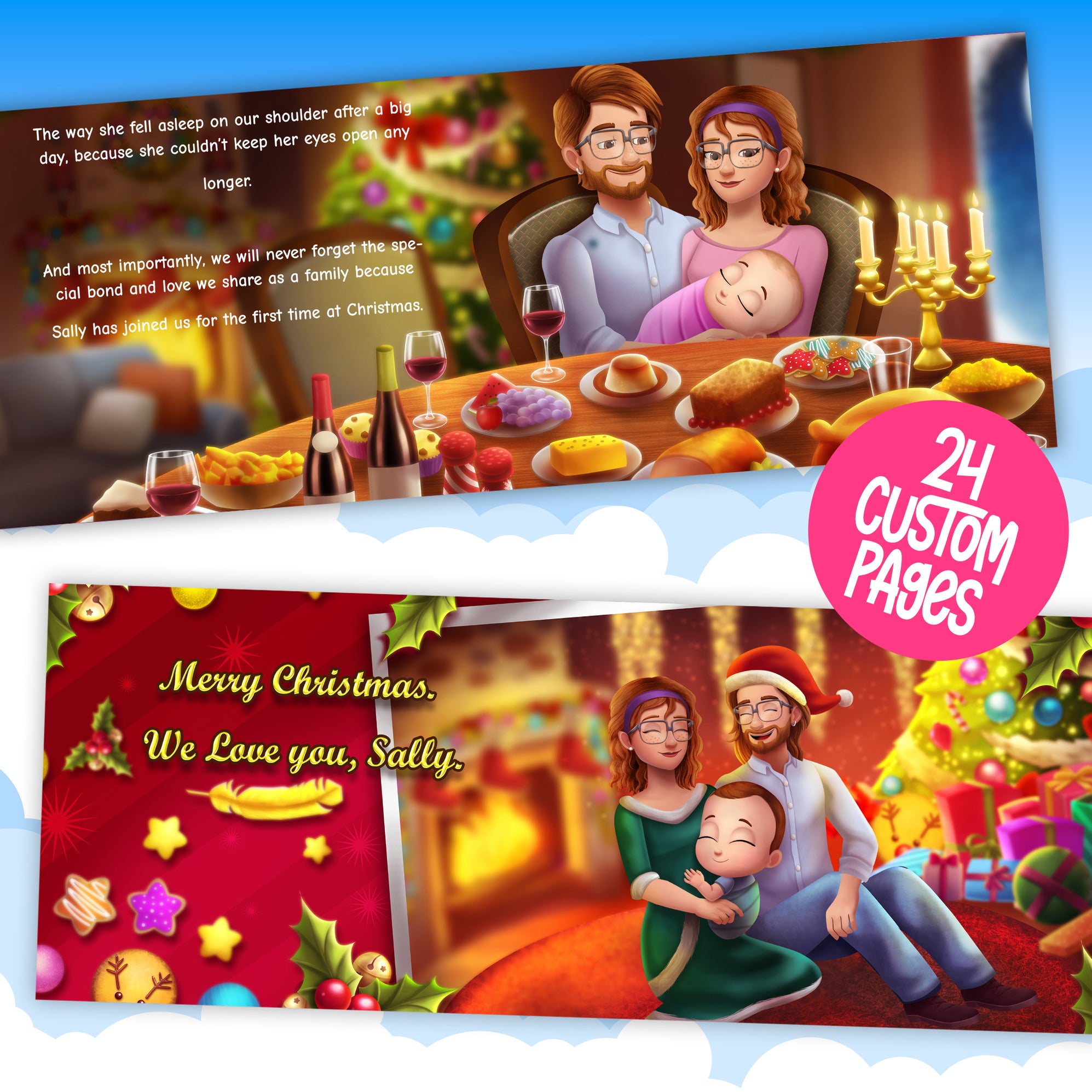 First Christmas Personalized Baby Book | Personalized Book for babies ...