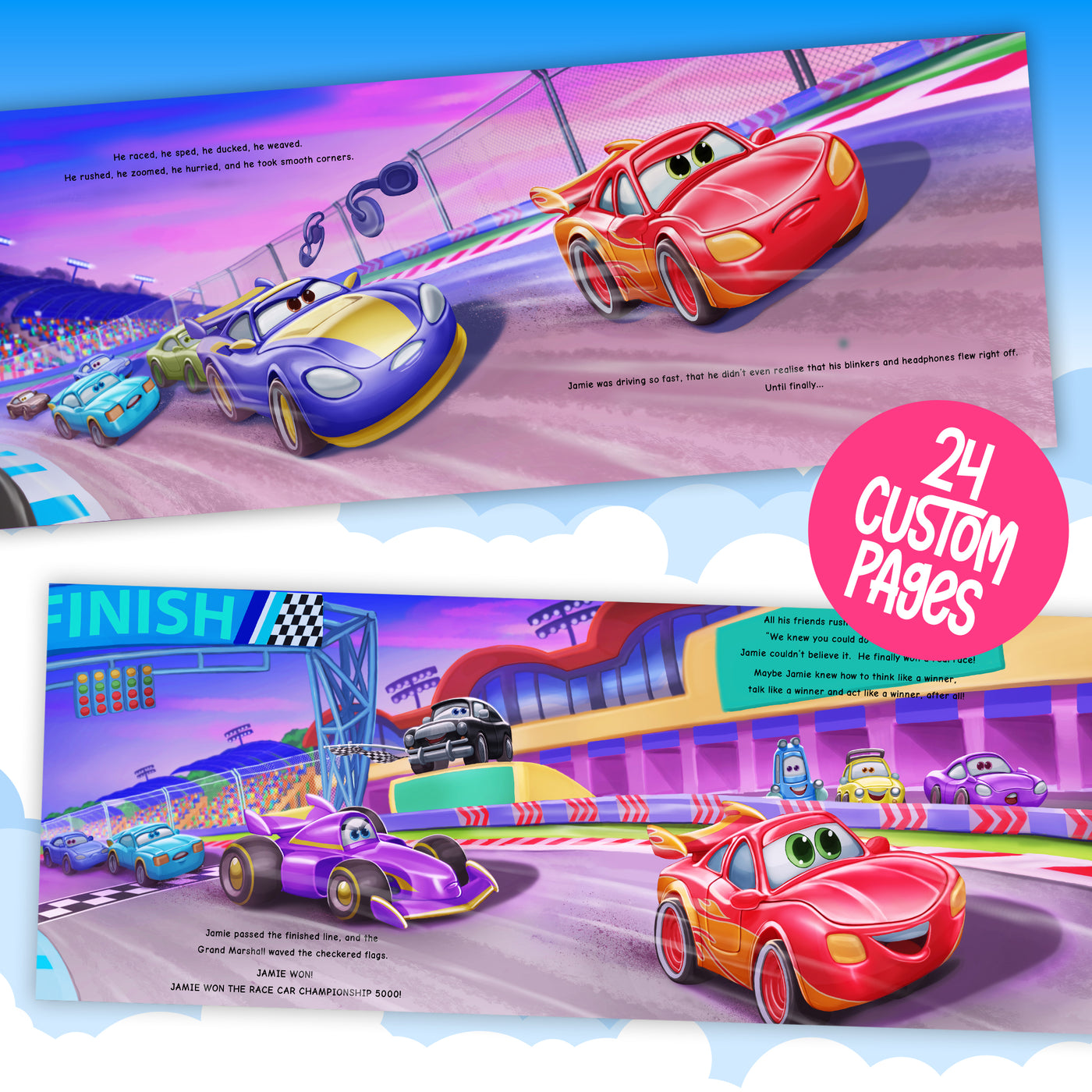 Personalized Story Books The Great Car Race| Boys Personalized Car Book ...