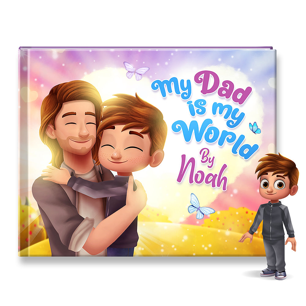 Personalized My Dad Is My World Personalized Story Book — Story Bug