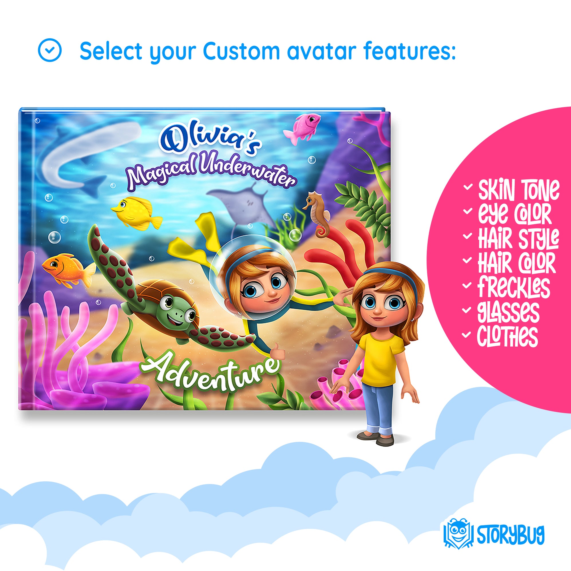 Custom childrens book magical underwater adventure | Underwater ...