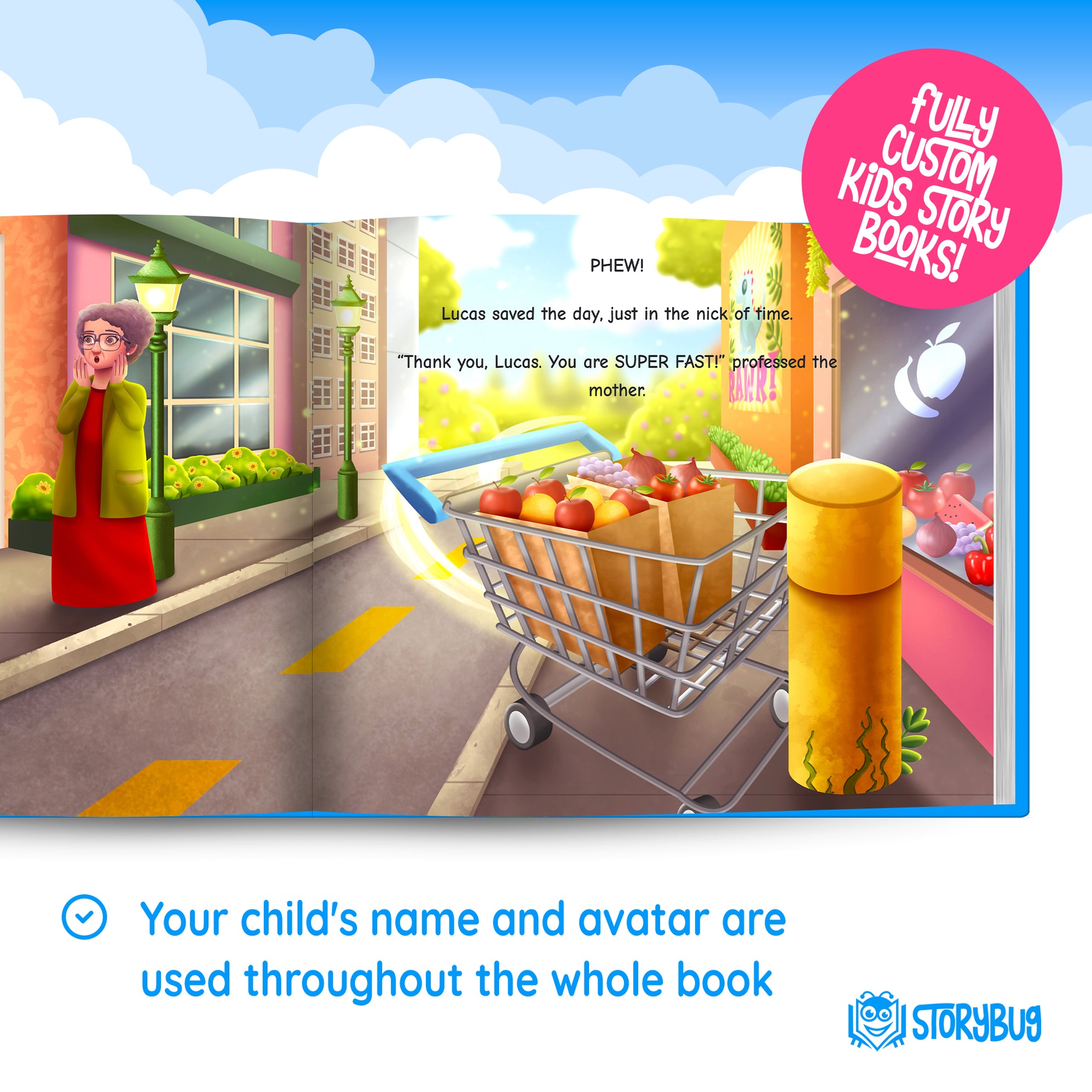 Mum is the Super Hero Personalised Story Book — Story Bug